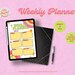 Retro Weekly Planner Digital Printable Weekly Planner Printable iPad ...