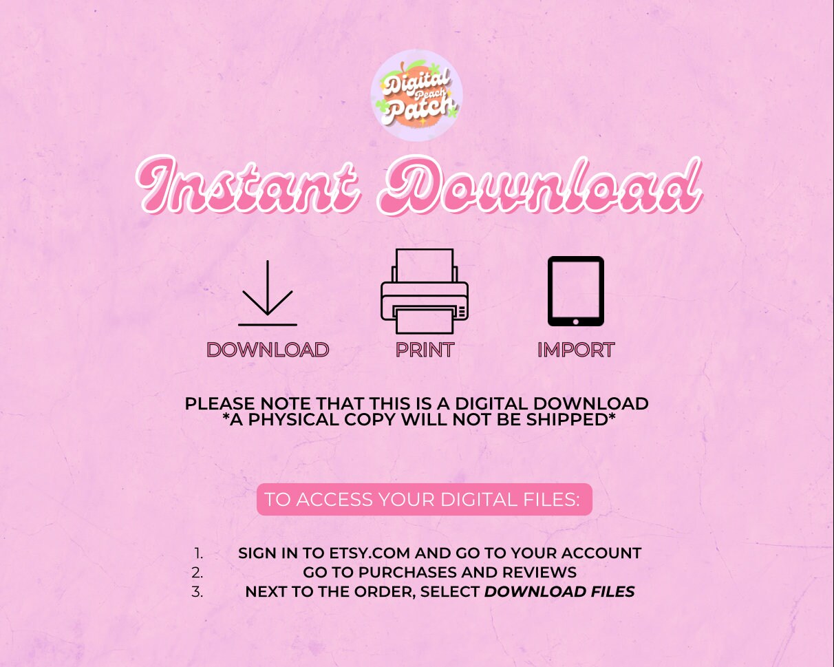 Retro Weekly Planner Digital Printable Weekly Planner Printable iPad ...