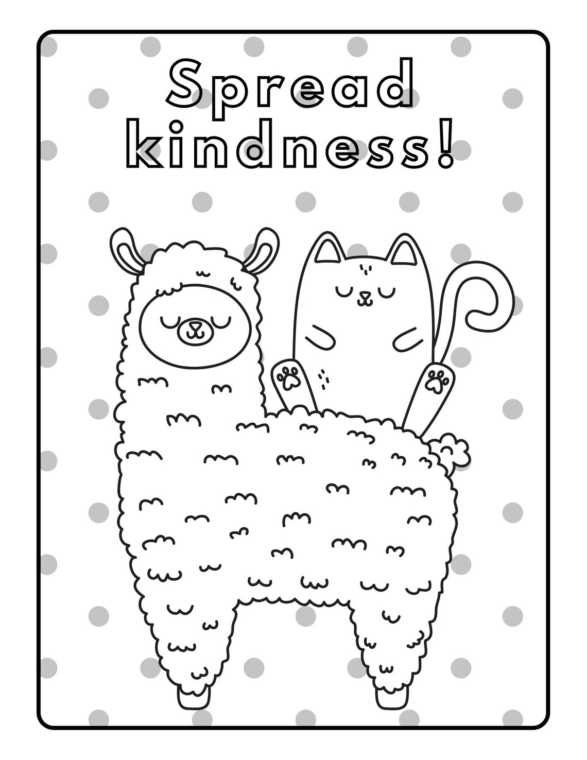 Llama Positive Affirmations Coloring Book for Kids. Positive ...