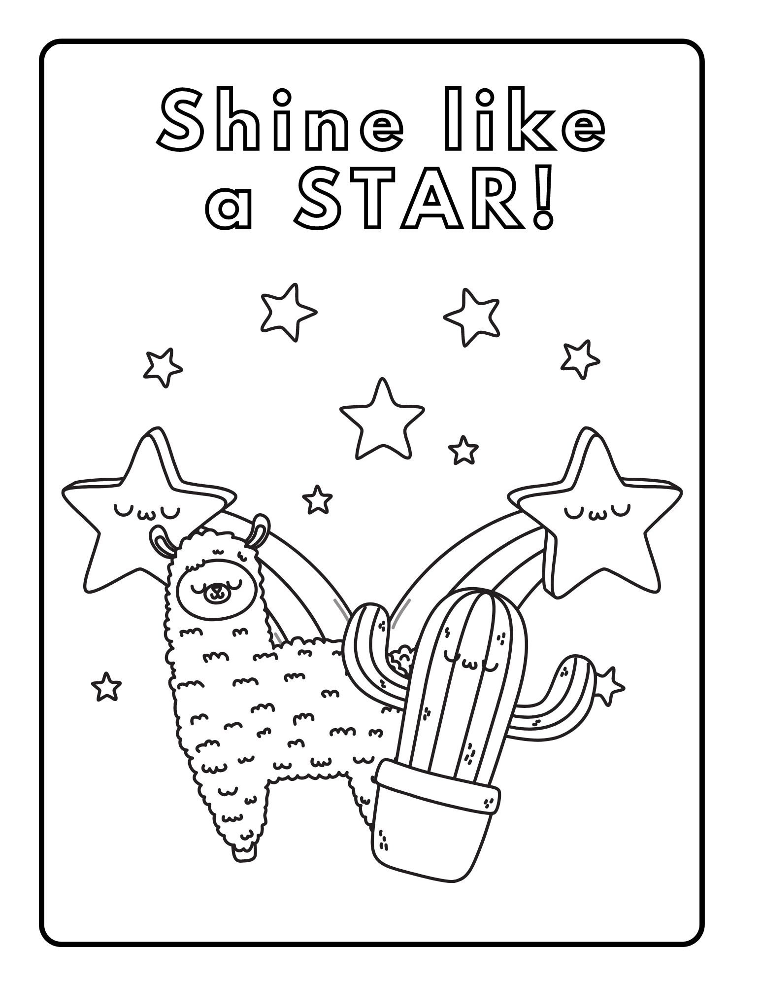 Llama Positive Affirmations Coloring Book for Kids. Positive ...