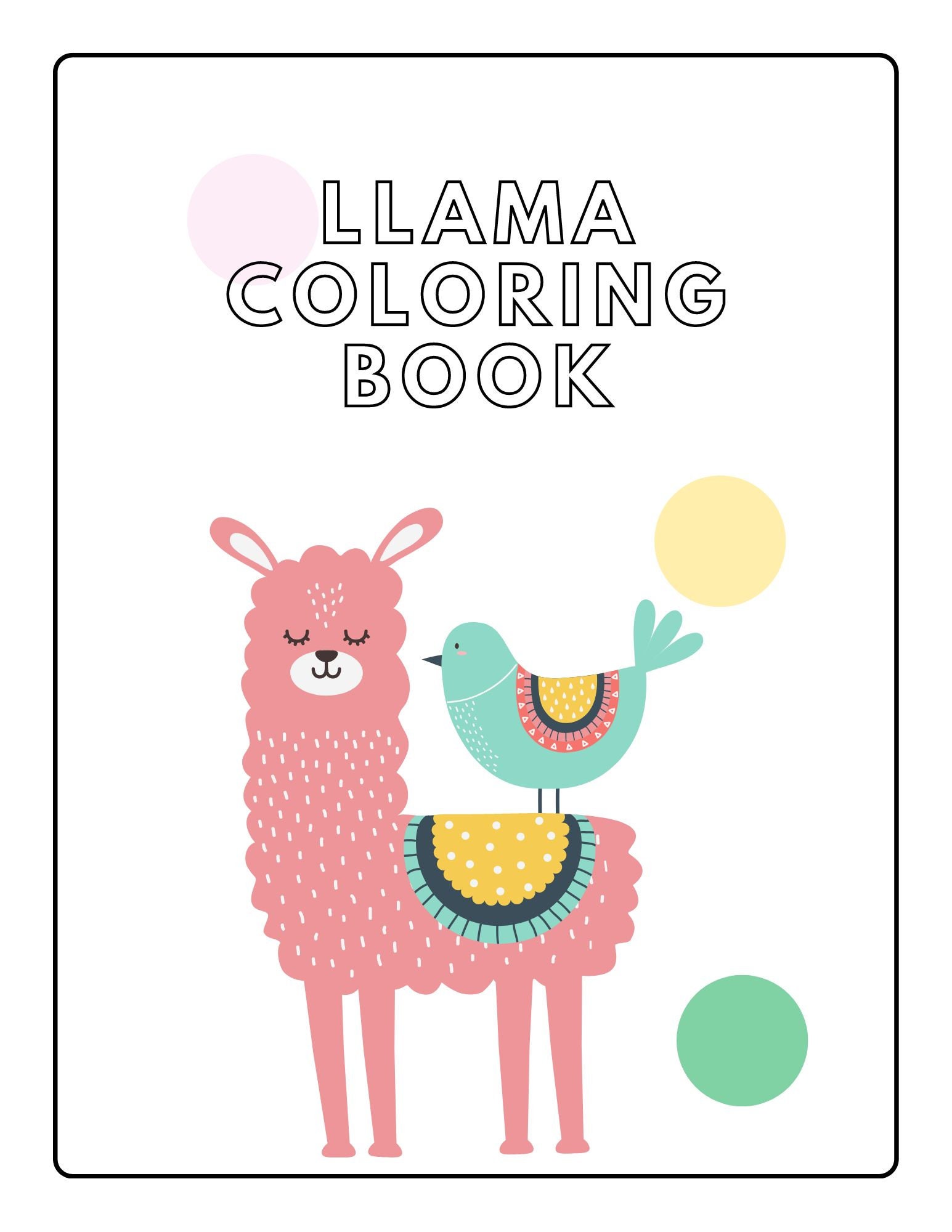 Llama Positive Affirmations Coloring Book for Kids. Positive ...