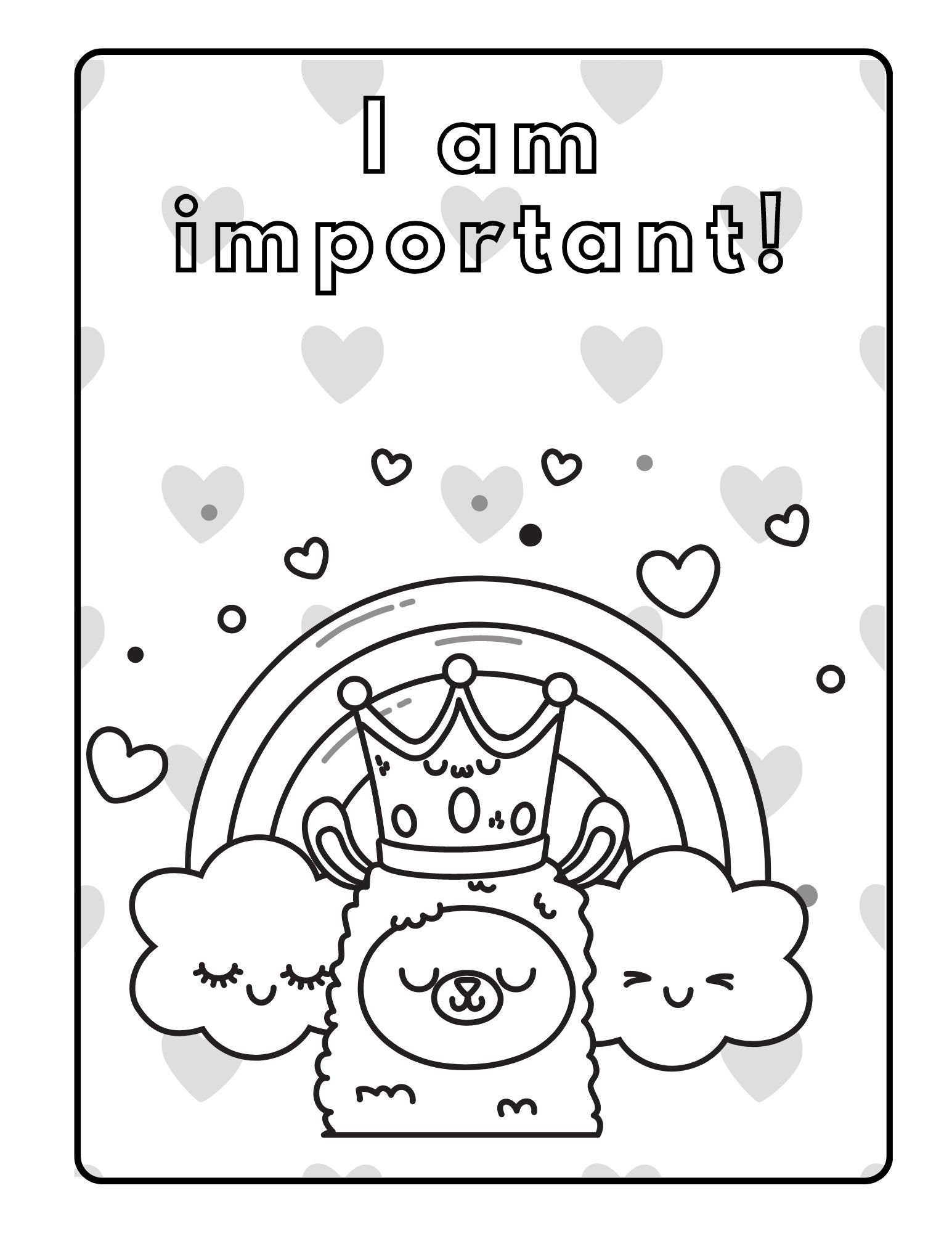 Llama Positive Affirmations Coloring Book for Kids. Positive ...