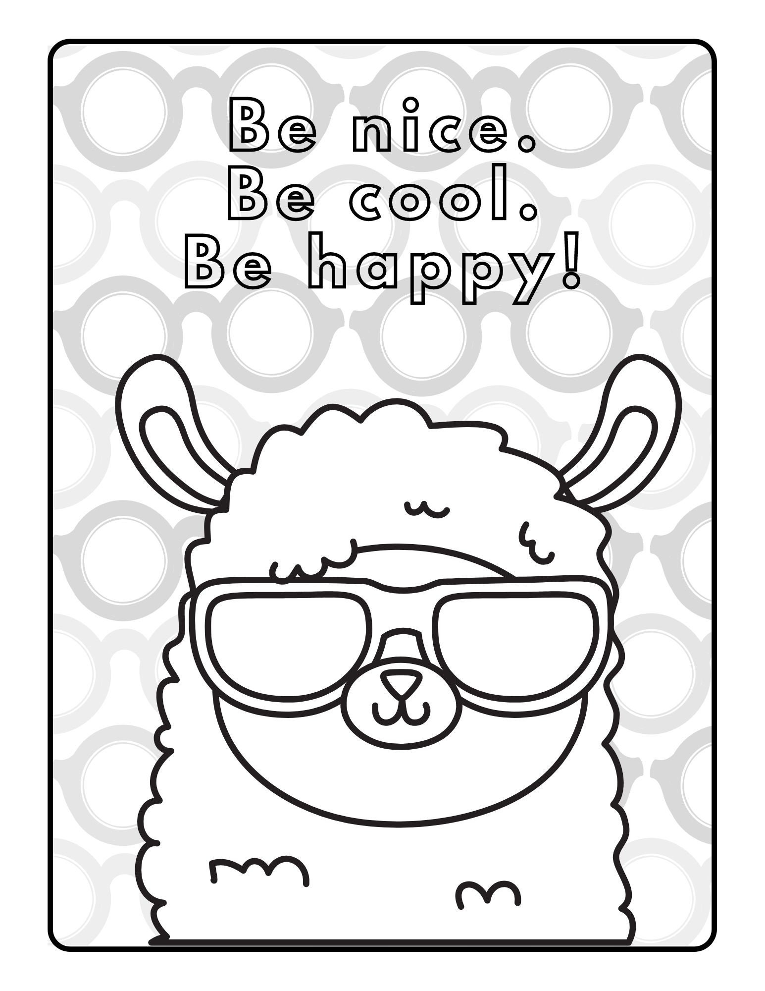 Llama Positive Affirmations Coloring Book for Kids. Positive ...