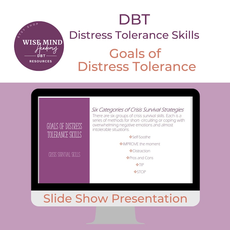Goals of DBT Distress Tolerance Skills - Etsy