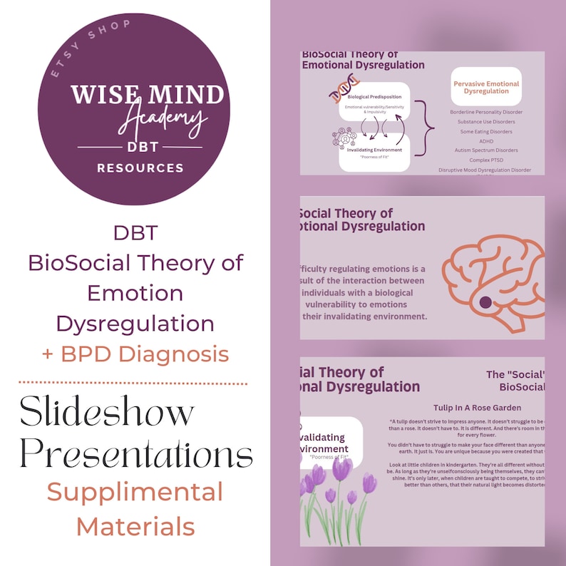 DBT Biosocial Theory of Emotion Dysregulation + BPD Diagnosis - Etsy