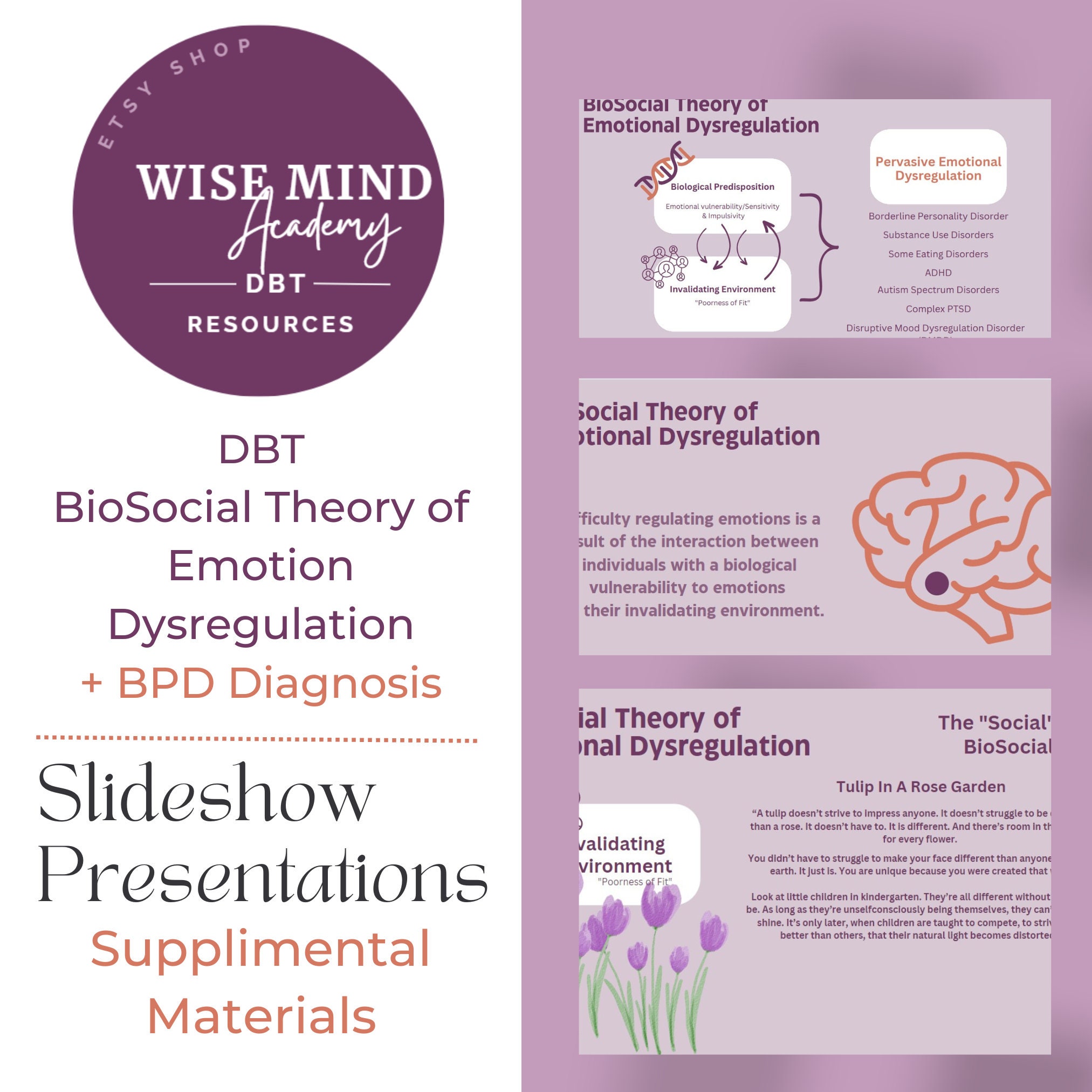 DBT Biosocial Theory of Emotion Dysregulation + BPD Diagnosis - Etsy