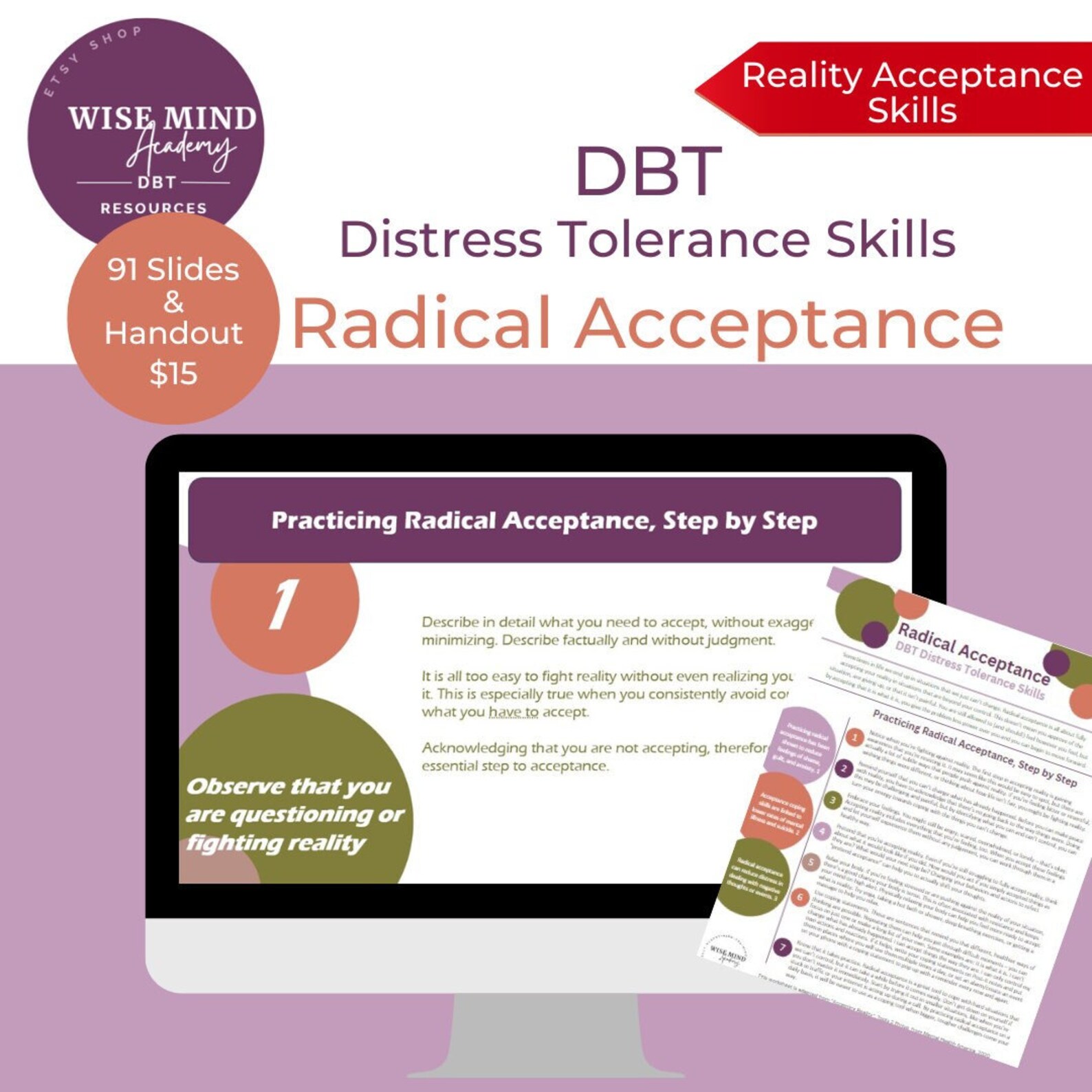 Radical Acceptance DBT Skills - Etsy