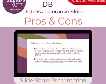Pros & Cons Poster | Worksheet | DBT | Dialectical Behaviour Therapy ...