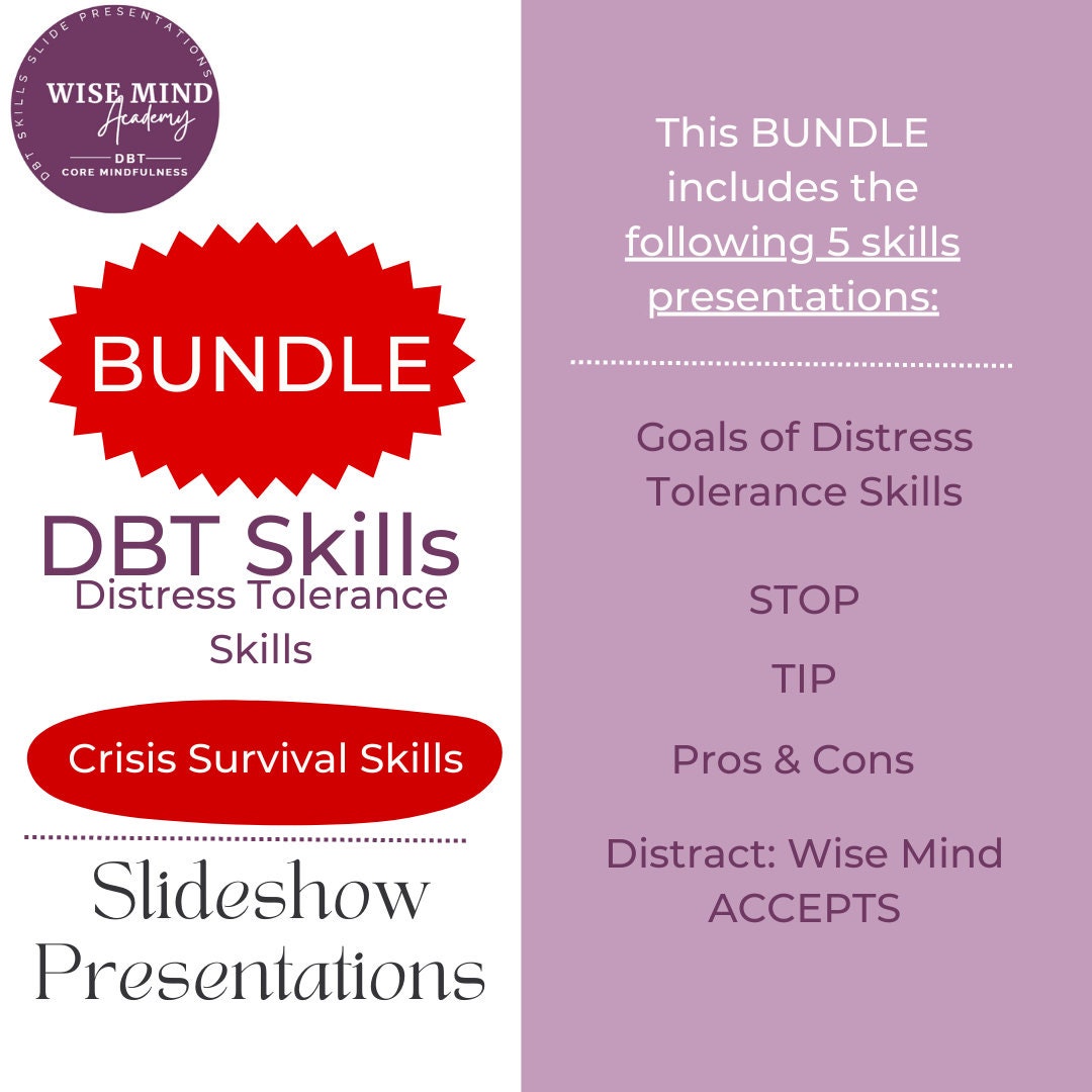 BUNDLE of DBT Distress Tolerance Skills - Etsy