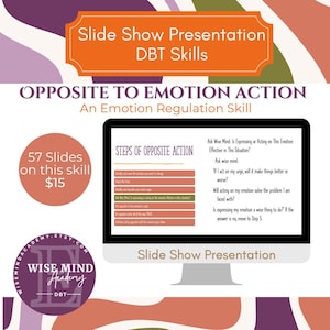 Opposite to Emotion Action - A DBT Emotion Regulation Skill - Etsy