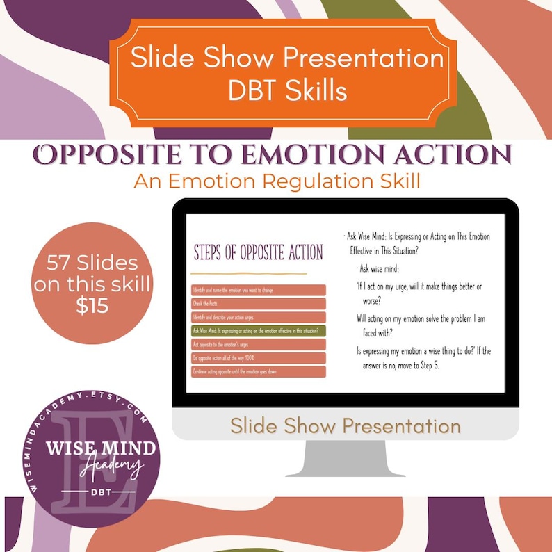 Opposite to Emotion Action - A DBT Emotion Regulation Skill - Etsy