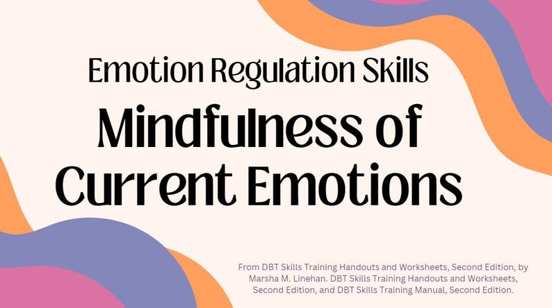DBT Mindfulness Slideshow Bundle: Current Thoughts & Emotions (free ...