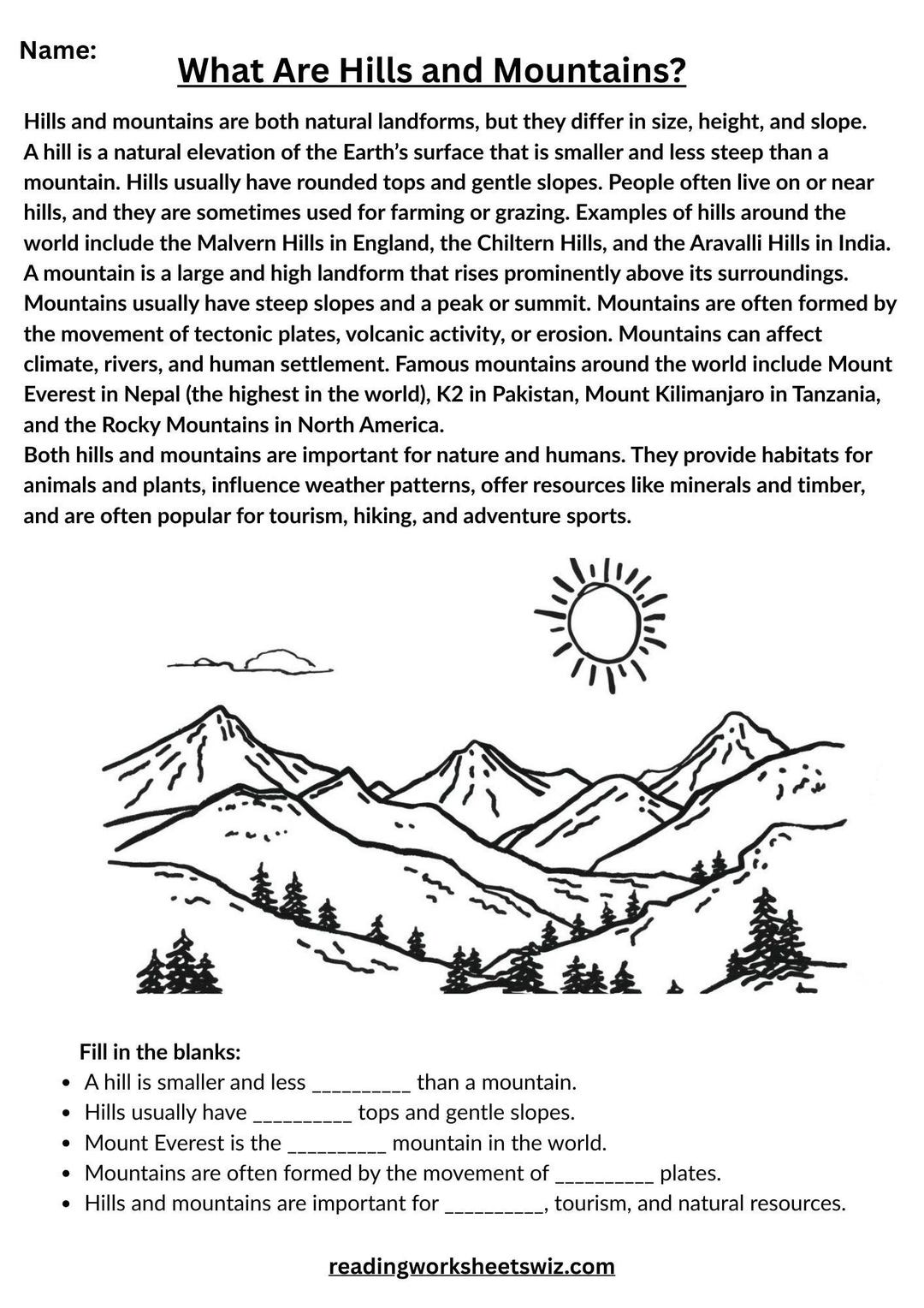 12 Geography Reading / Language Comprehension Worksheets Grade 5-8 - Etsy