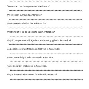 9 Reading Comprehension Worksheets for Language and Geography Grade 5-8 ...