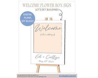Downloadable Wedding Sign Flower Box DIY Wedding Sign Plans Flower Box ...