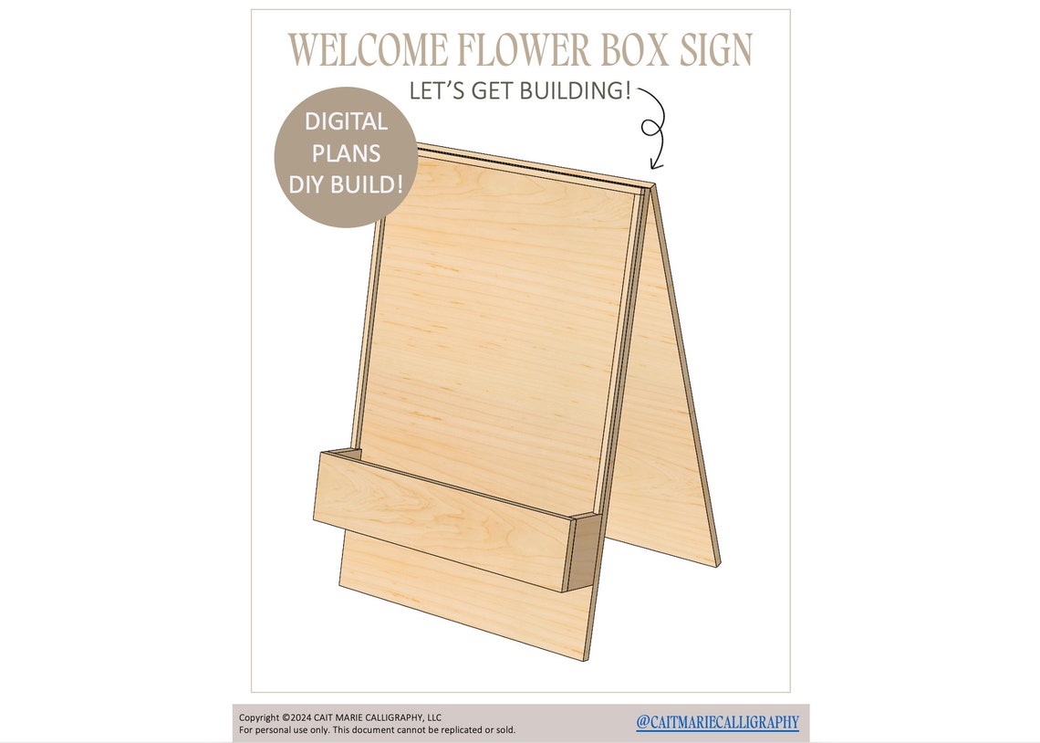 Downloadable Wedding Sign Flower Box DIY Wedding Sign Plans Flower Box ...