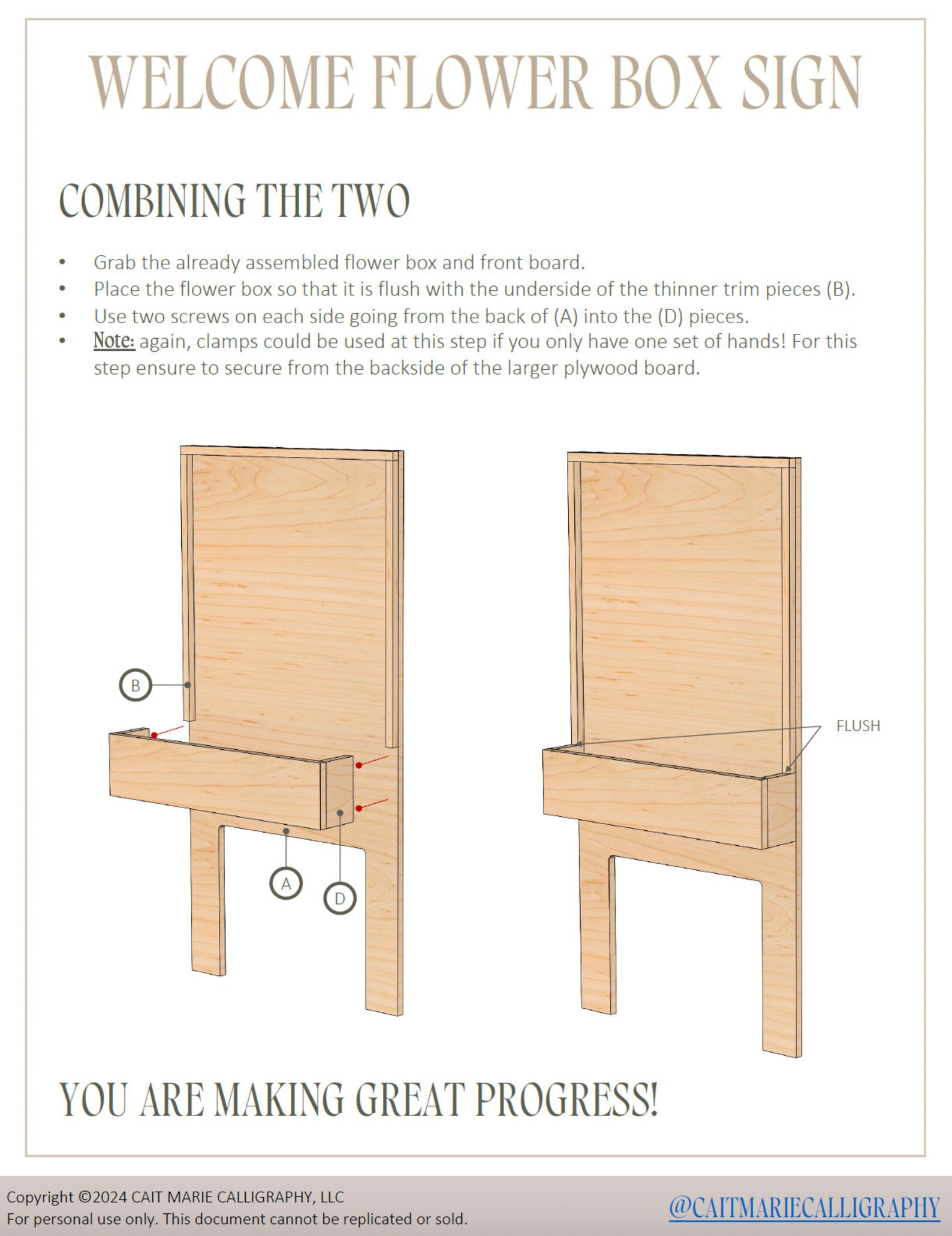Wedding Flower Box Sign DIY Build Plans (digital Download) - Etsy