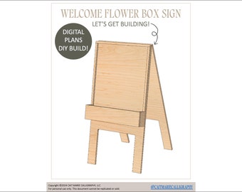 Downloadable Wedding Sign Flower Box DIY Wedding Sign Plans Flower Box ...