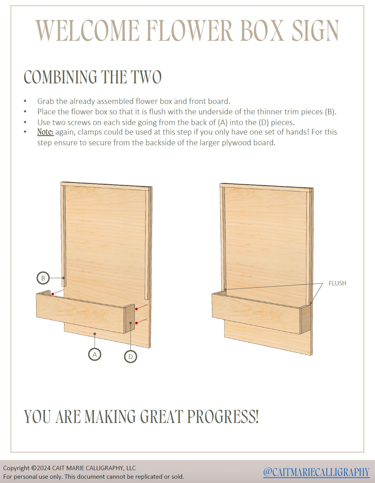 Downloadable Wedding Sign Flower Box DIY Wedding Sign Plans Flower Box ...