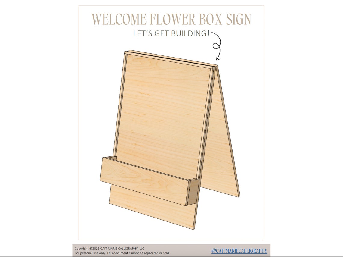 Downloadable Wedding Sign Flower Box DIY Wedding Sign Plans Flower Box ...