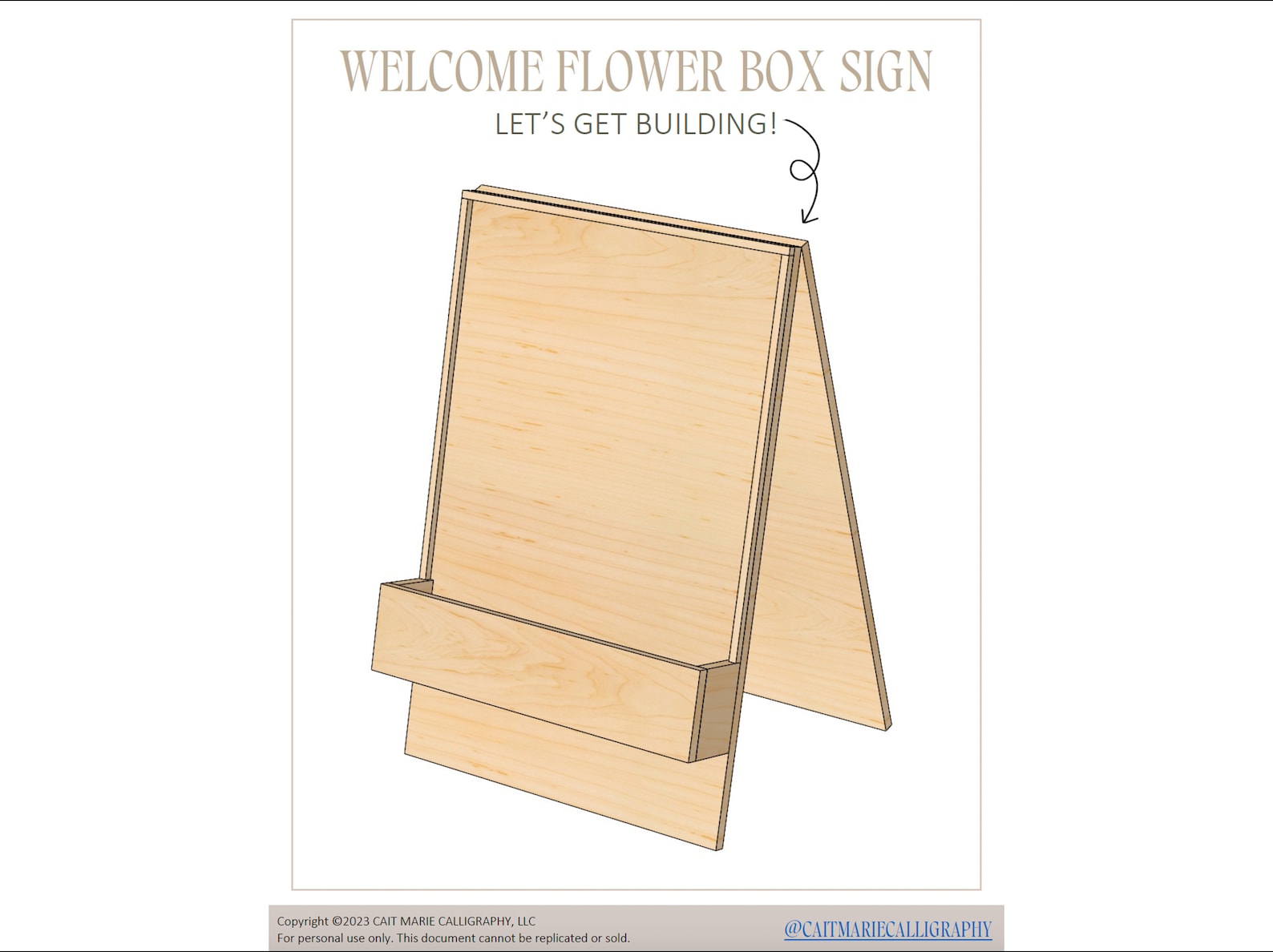 Downloadable Wedding Sign Flower Box DIY Wedding Sign Plans Flower Box ...