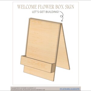 Downloadable Wedding Sign Flower Box DIY Wedding Sign Plans Flower Box ...