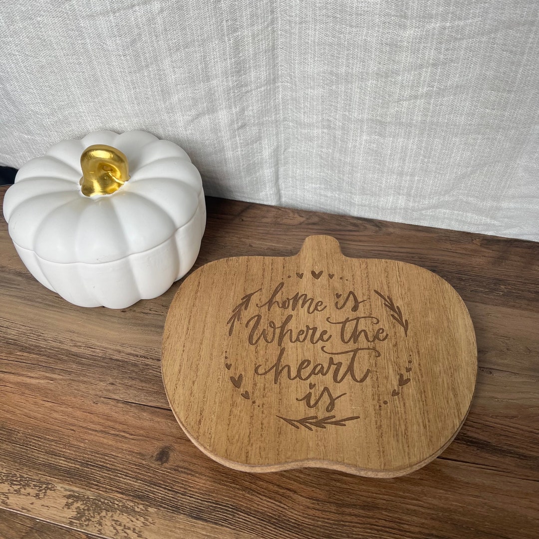 Pumpkin Lazy Susan | Laser Engraved Wood Home Decor - Etsy