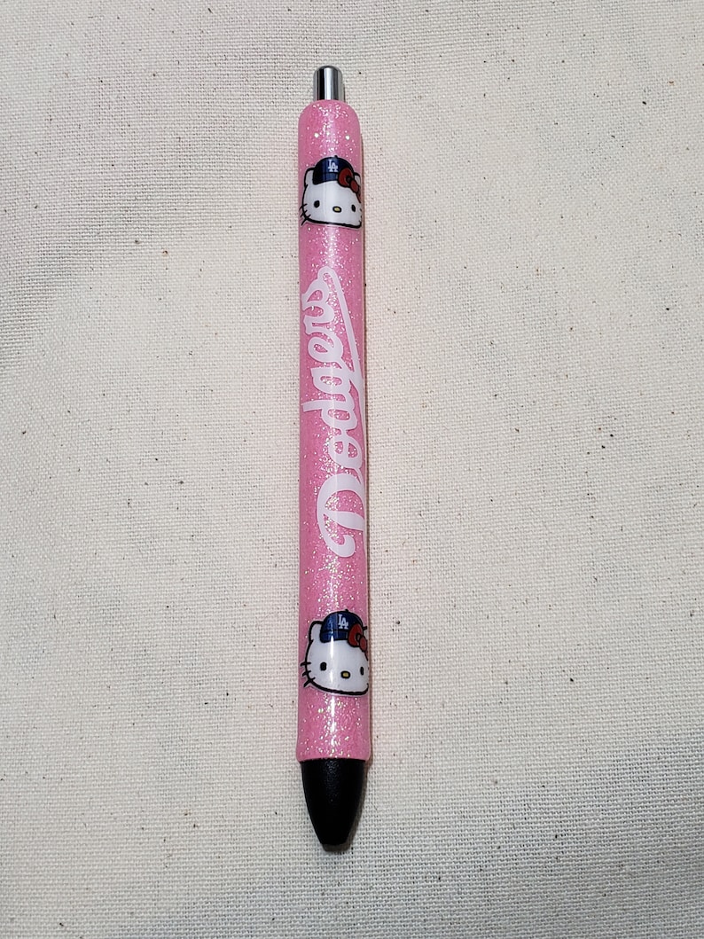 Hello Kitty Dodgers Pen Glitter Pen - Etsy