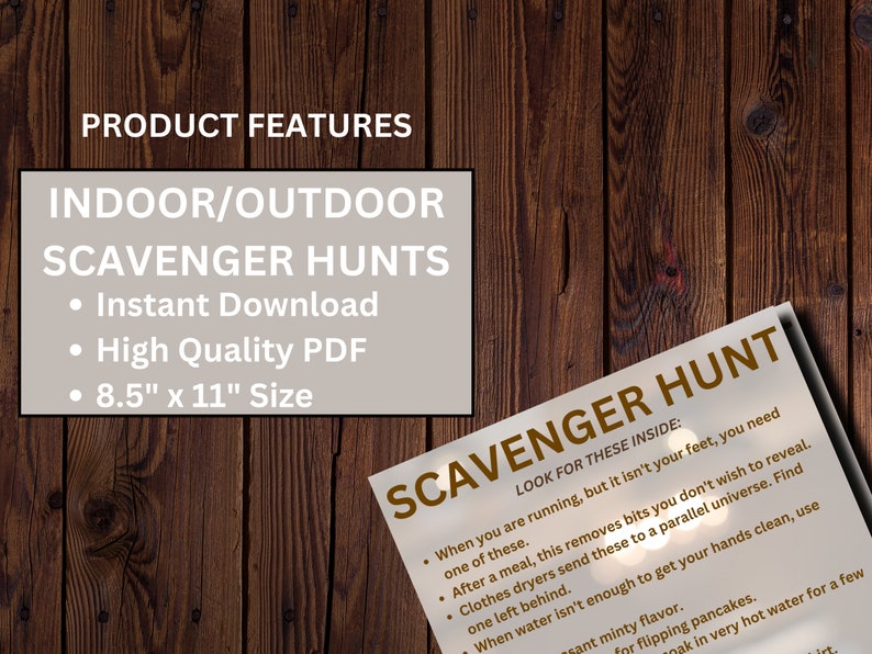 Scavenger Hunts: Indoor and Outdoor - Etsy