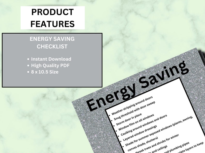 Energy Saving Checklist: Items to Manage for Home Energy Efficiency - Etsy