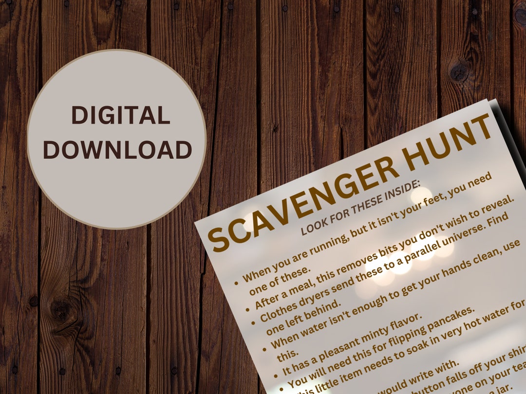 Scavenger Hunts: Indoor and Outdoor - Etsy
