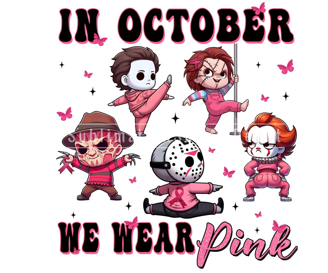 We Wear Pink Horror Movie Png, Scary Movie Killer Png, Halloween Horror ...