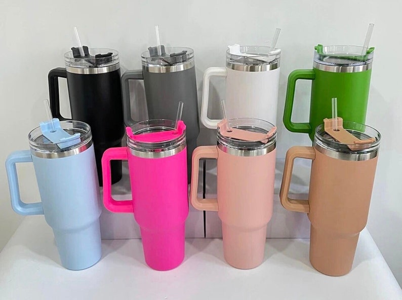 40 Oz Vacuum Insulated Travel Mug With Handle , 40 Oz Thermal Tumbler ...