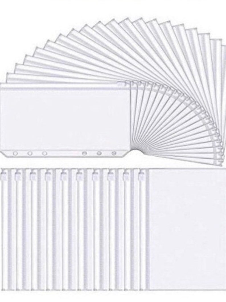 A6 Plastic Envelopes | Zipper Envelopes | 6 Ring Binder Envelopes - Etsy