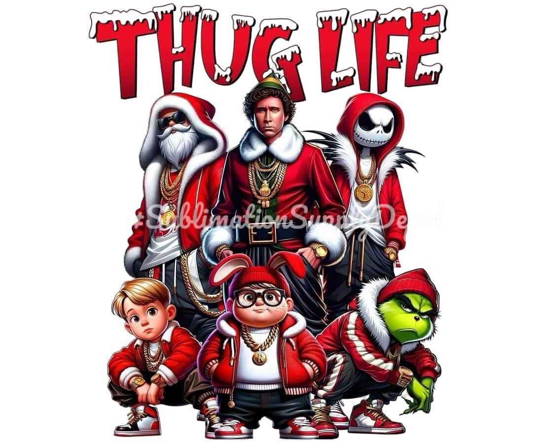 Thug Life Christmas Movie Png, Funny Movie Png, Christmas Friend Png ...