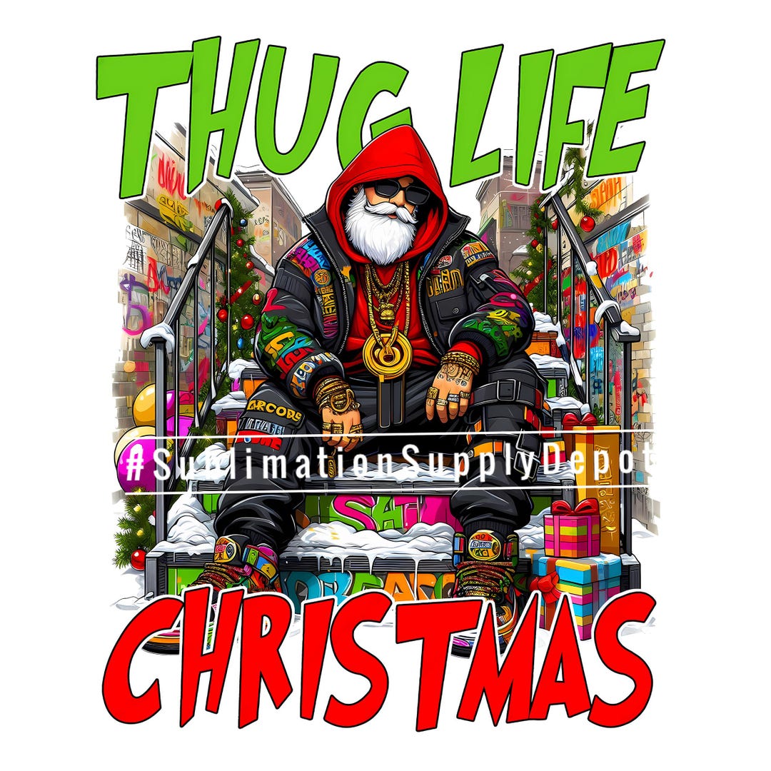 Thug Life Christmas Movie Png, Funny Movie Png, Christmas Friend Png ...