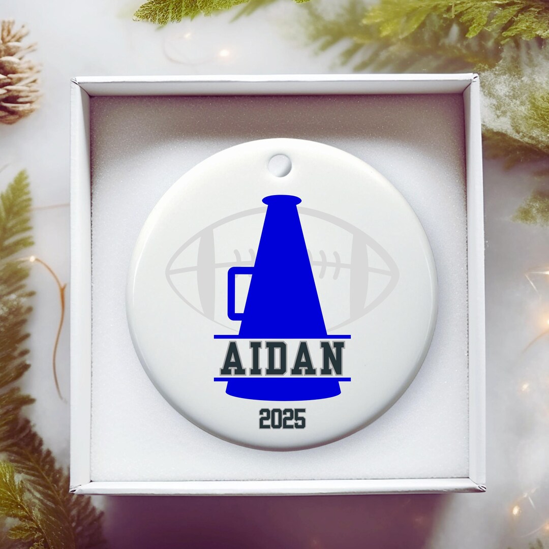 Personalized Male Cheerleader Gifts, Male Football Cheerleader Ornament ...