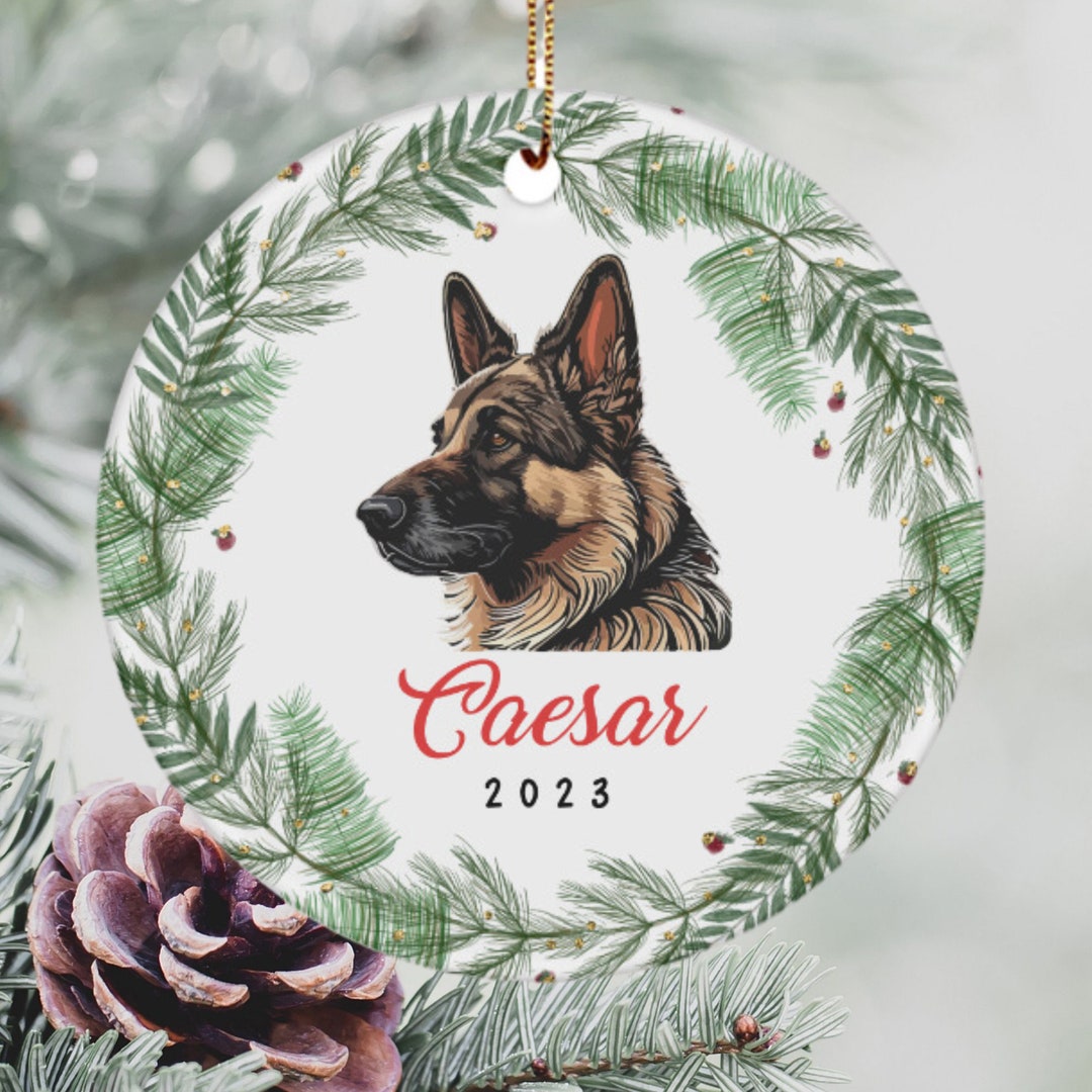 Personalized German Shepherd Christmas Ornament German - Etsy