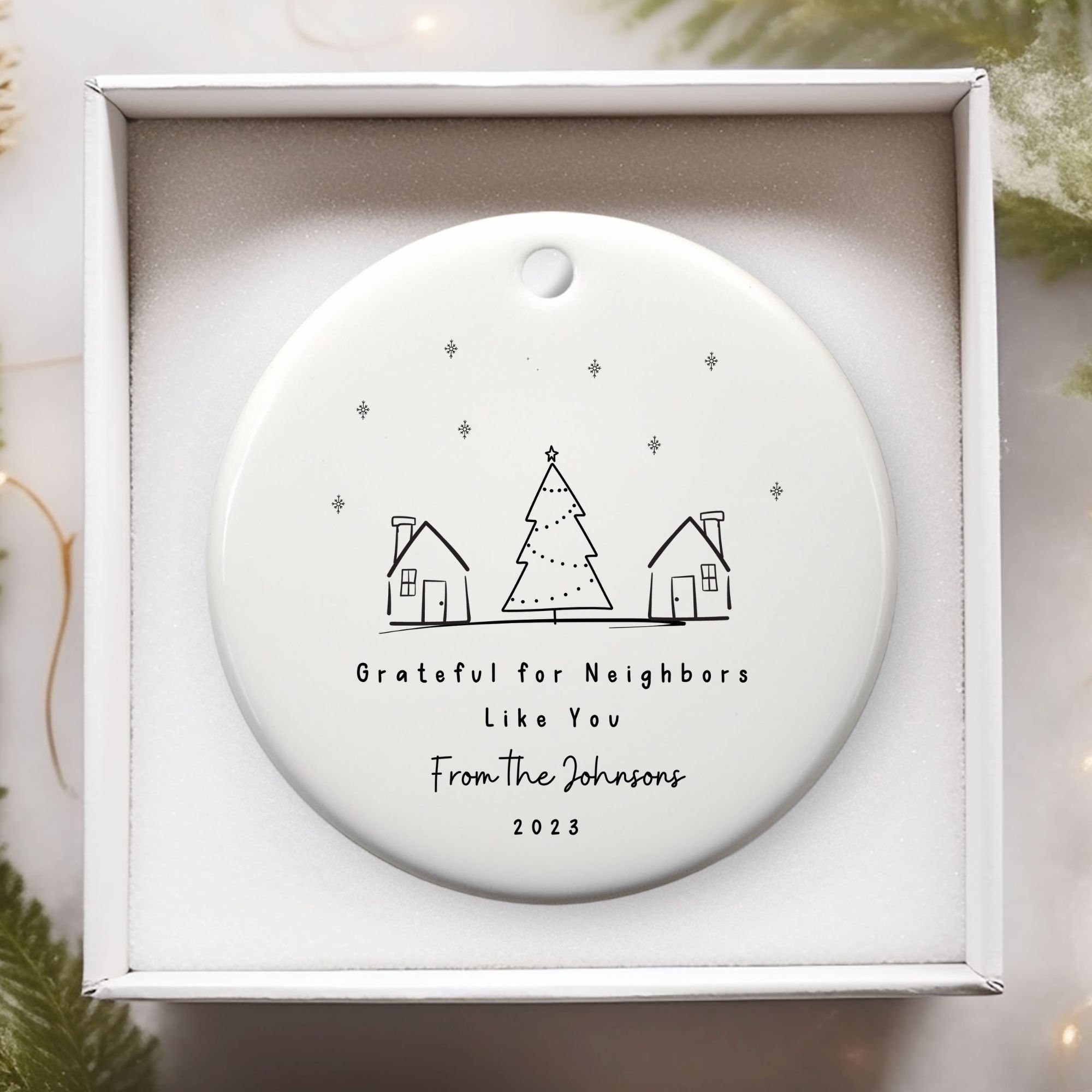 Personalized Neighbor Ornament, Neighbor Appreciation Gift, Christmas ...