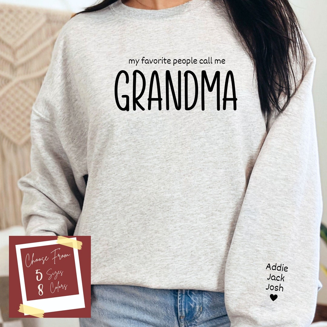 Personalized Grandma Sweater, Custom Sweatshirt for Grandma With ...