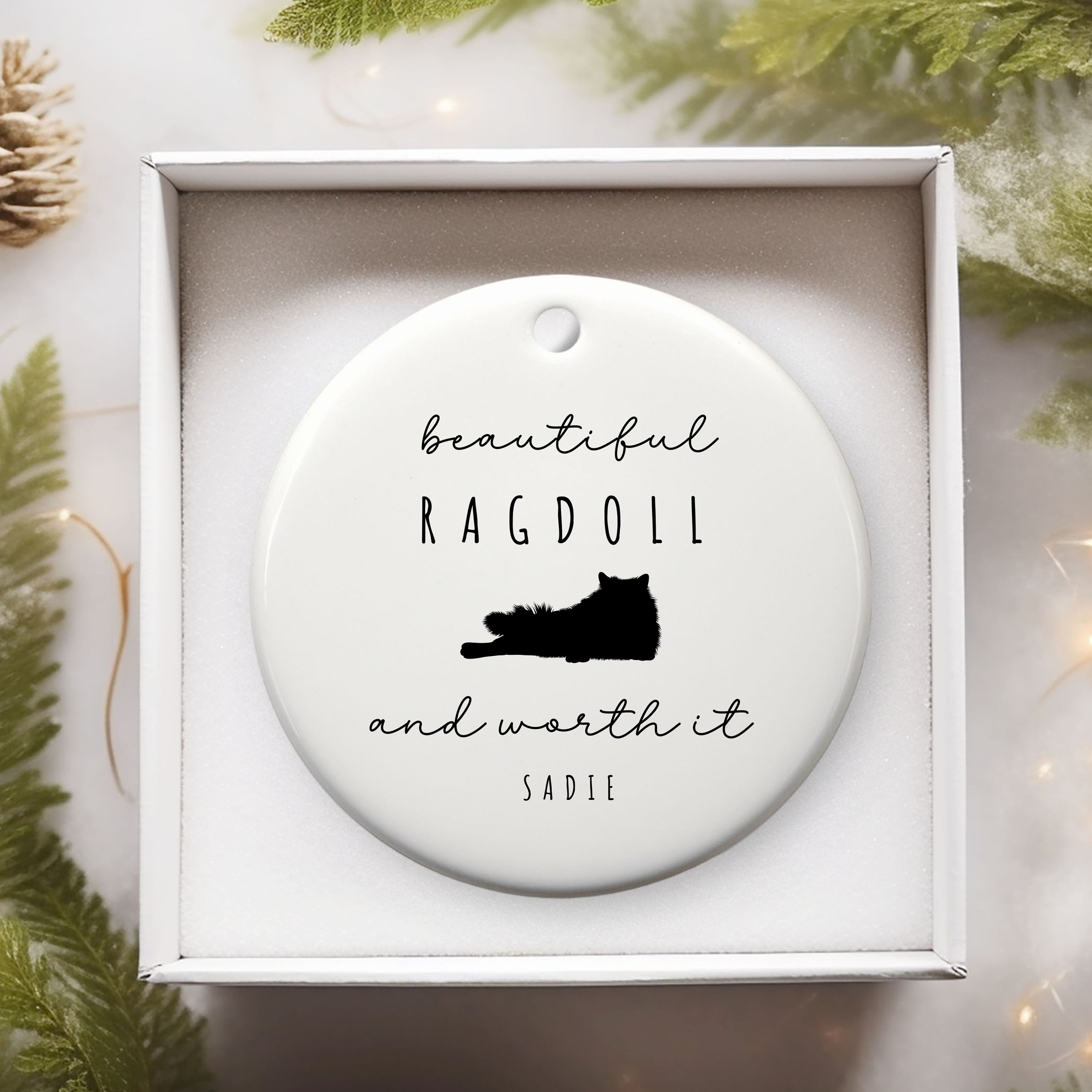 Personalized Ragdoll Cat Ornament, Ragdoll Cat Gifts, Ragdoll Cat Lover ...