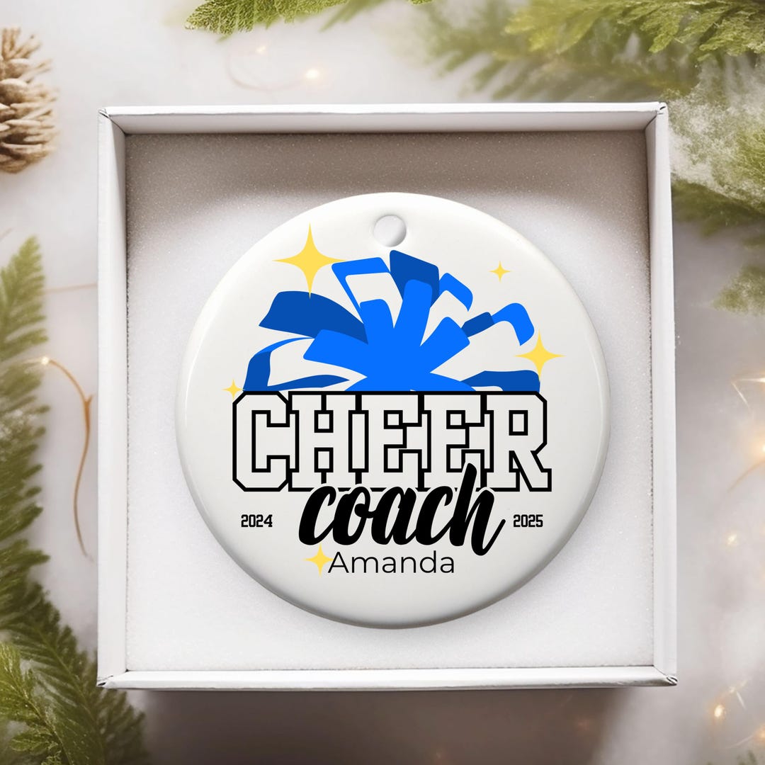 Cheer Coach Gift, Personalized Cheer Coach Ornament, Christmas Keepsake ...