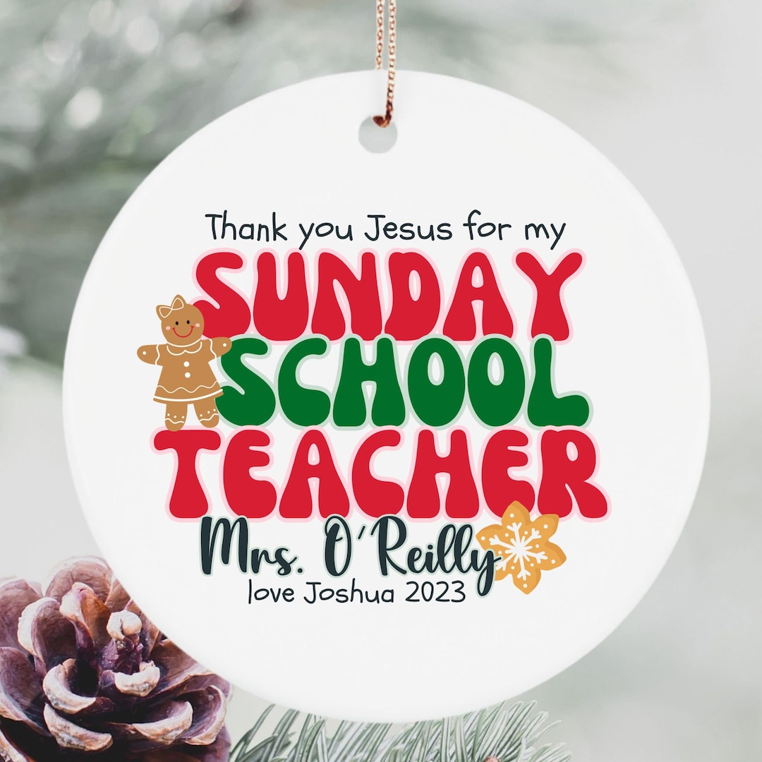 Personalized Sunday School Teacher Appreciation Gift, Sunday School ...