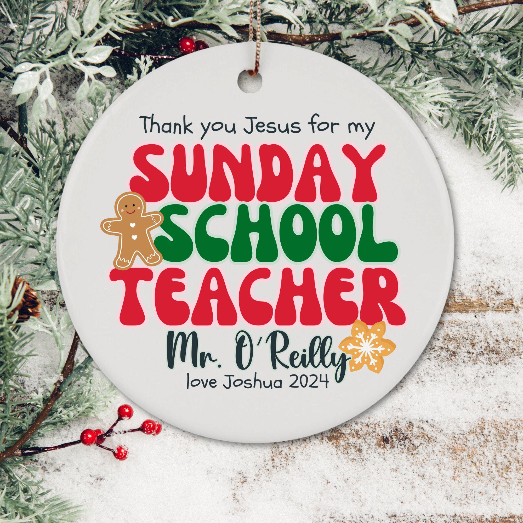 Personalized Sunday School Teacher Appreciation Gift, Sunday School ...