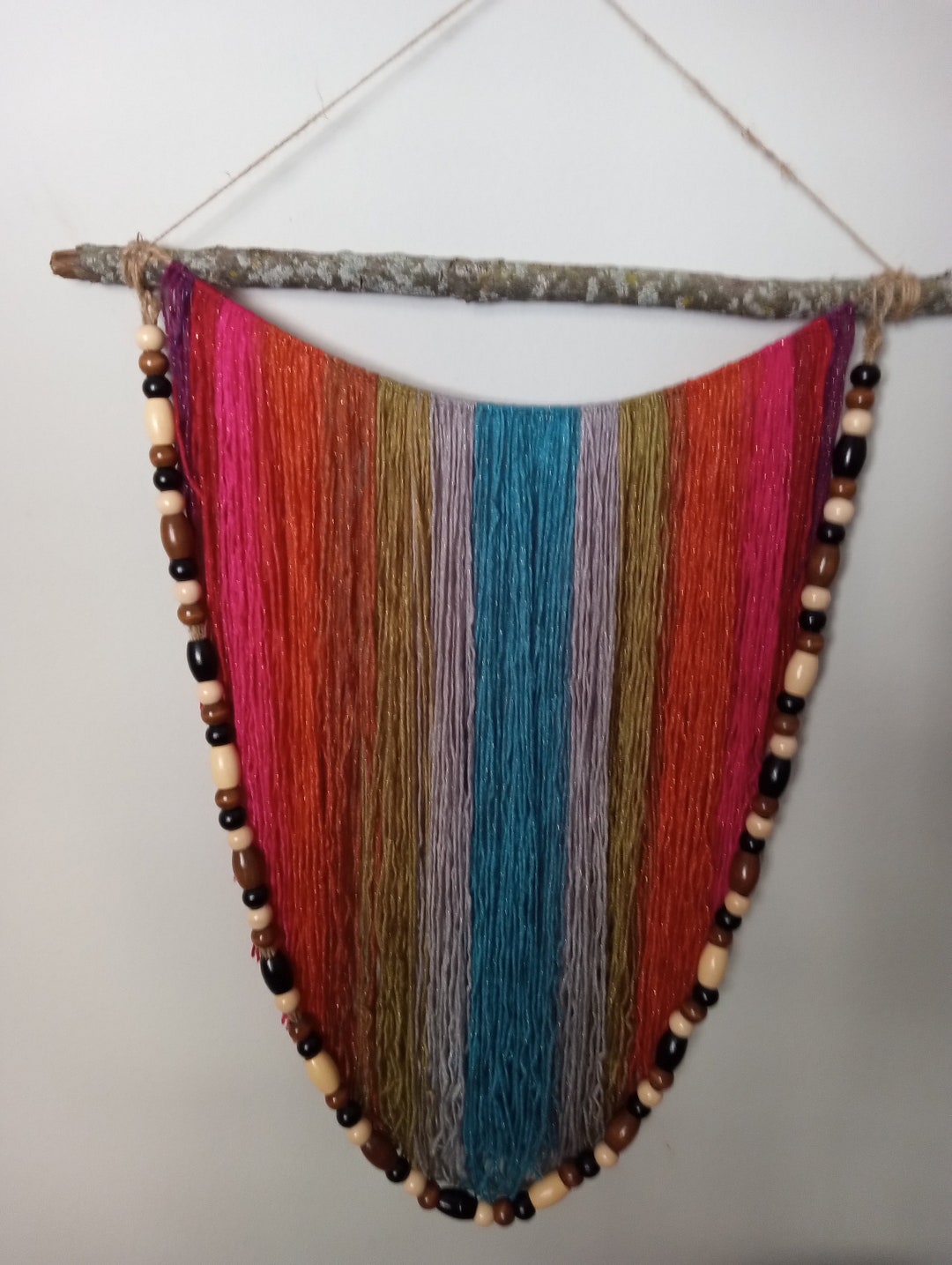 Multi Colored Yarn Wall Hanging - Etsy