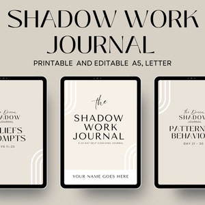 Self-care Planner Bundle, Shadow Work Journal, Self Contract, 109 Pages ...