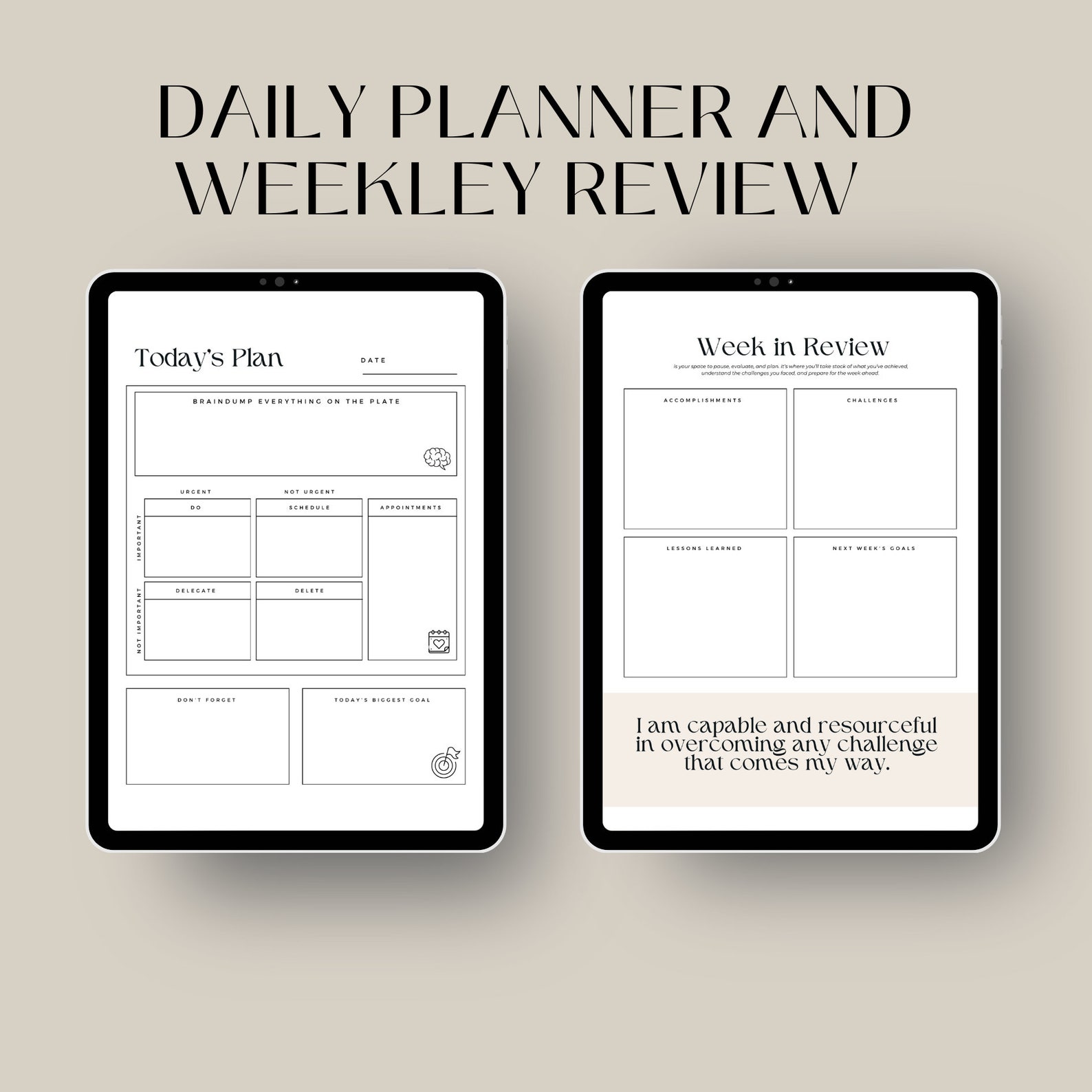 Entrepreneur Planner, 52 Page, Undated, Printable, Side Hustle Planner ...