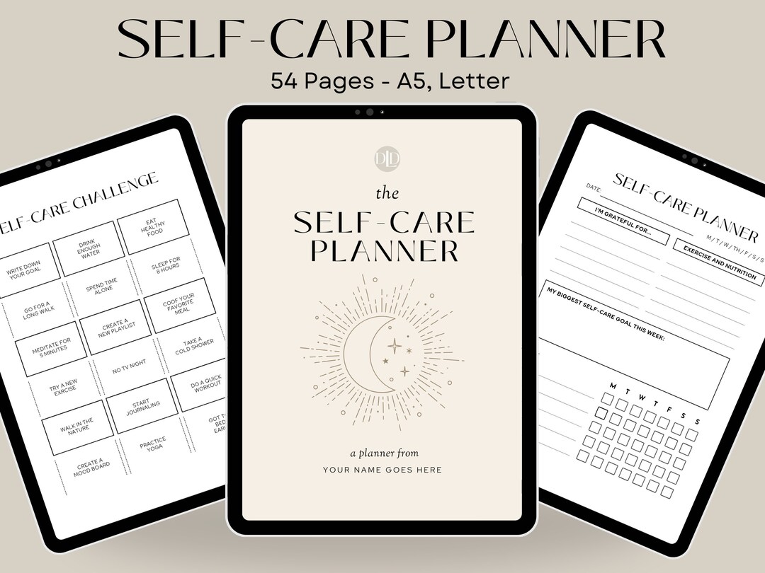 Self Care Planner, Self Care Checklist, Self Care Journal Tracker, Self ...