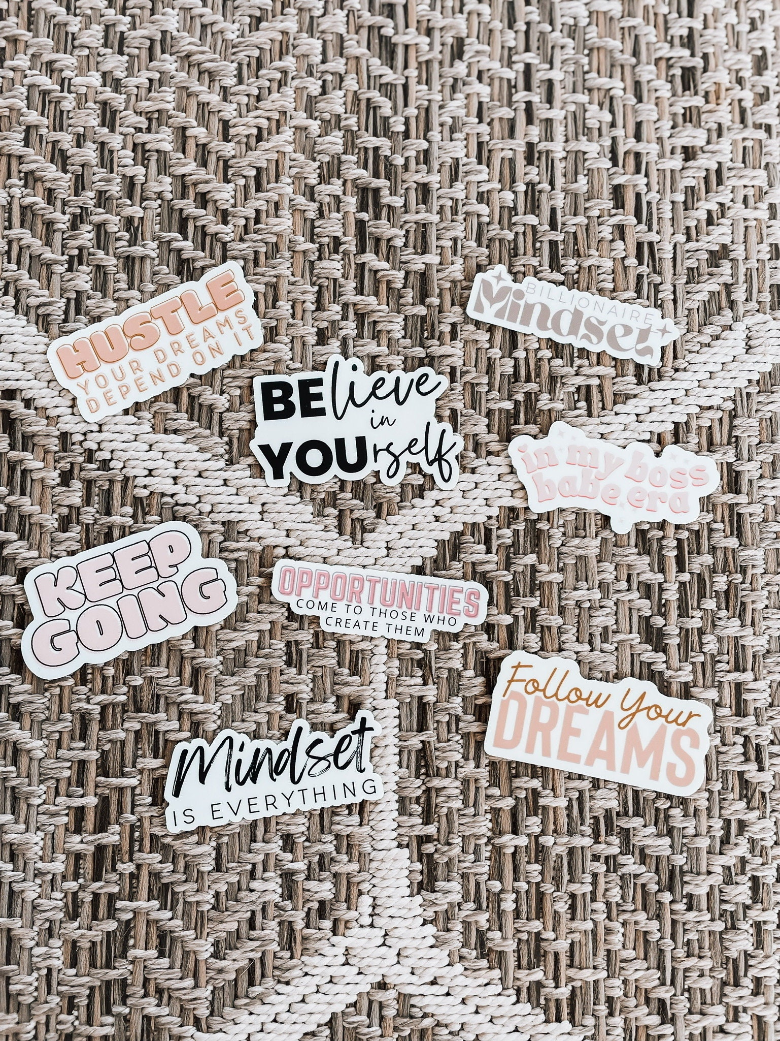 SINGLE STICKER Opportunities Are Created Motivational - Etsy