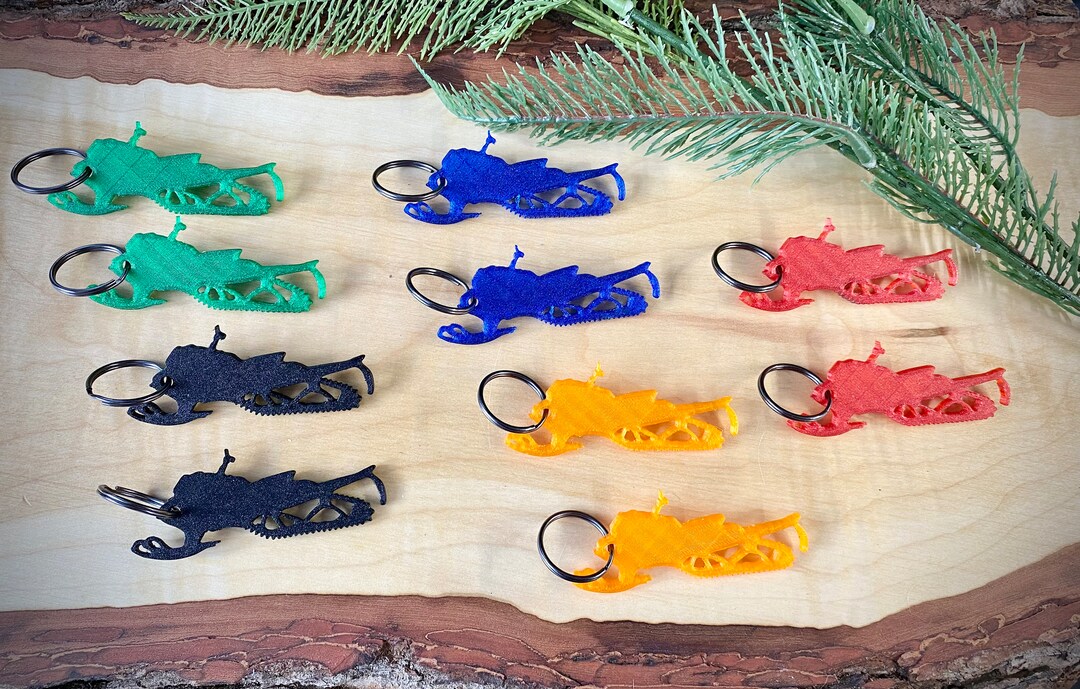 Snowmobile Keychain - 3D Printed - Etsy Canada
